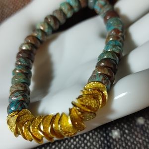 Bondhu | Jewelry | Ocean Jasper Multifaceted Rondelle Style Mala Bead ...